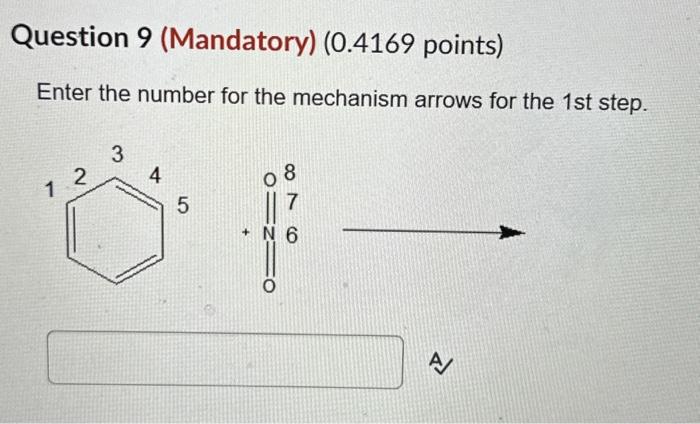 Solved Enter the number for the mechanism arrows for the 1st | Chegg.com