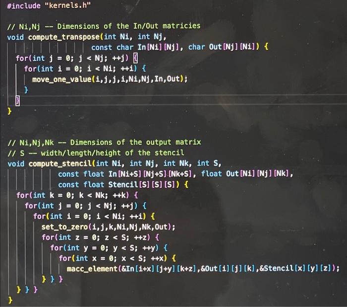 Optimize This Code Using Inlining Loop Ordering