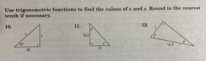 Solved Use trigonometric functions to find the values of x | Chegg.com