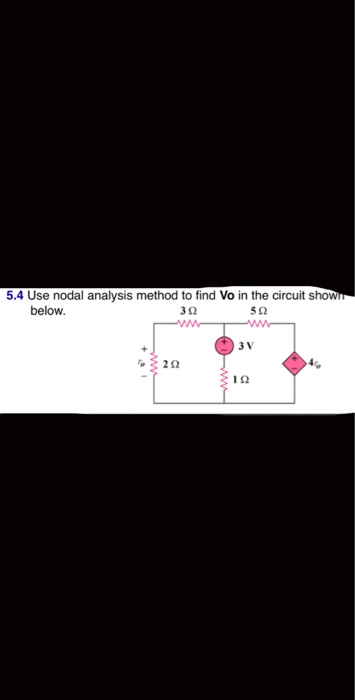 Solved 5.4 Use nodal analysis method to find V0 in the | Chegg.com