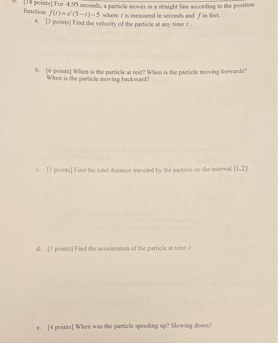 Solved [18 points] For 4.95 seconds, a particle moves in a | Chegg.com