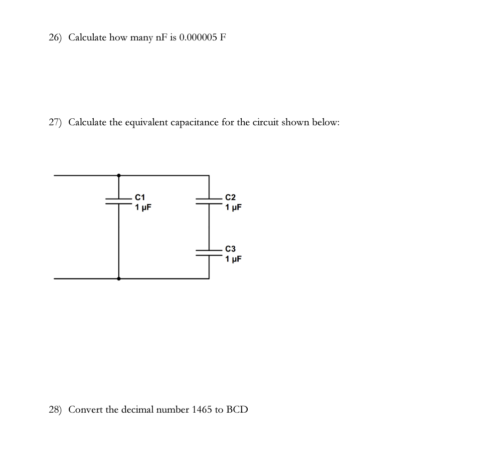 Solved Calculate how many nF ﻿is 0.000005FCalculate the | Chegg.com
