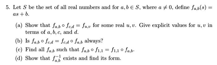 Solved Abstract Algebra Question 5(d), 6, and 2 | Chegg.com
