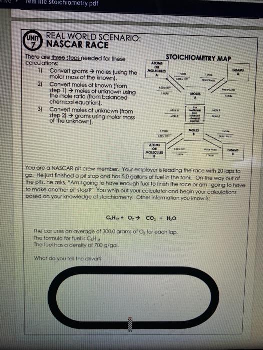 Solved real life stoichiometry.pdf STOICHIOMETRY MAP ATOMS | Chegg.com