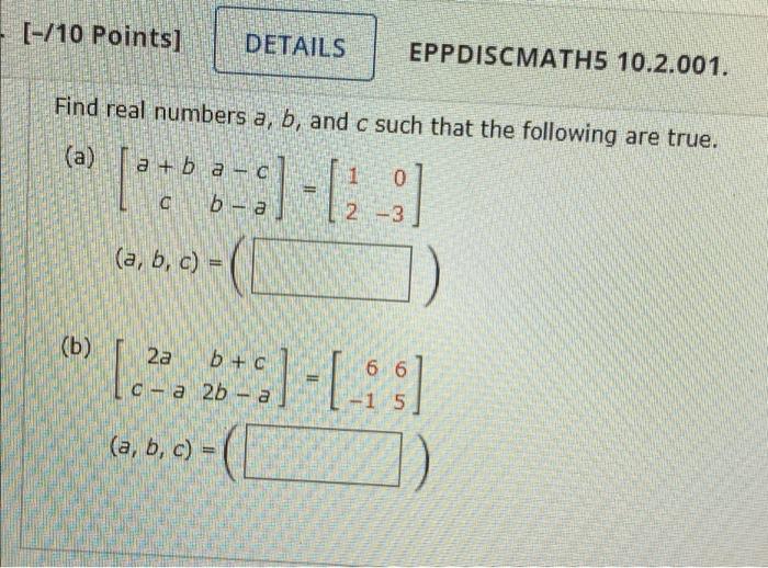 Solved [-/10 Points] DETAILS EPPDISCMATH5 10.2.001. Find | Chegg.com
