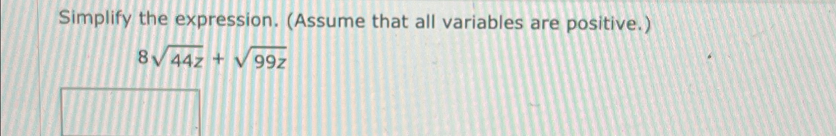 Solved Simplify the expression. (Assume that all variables | Chegg.com