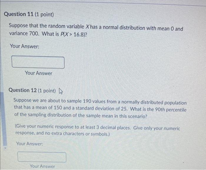 Solved Suppose that the random variable X has a normal | Chegg.com