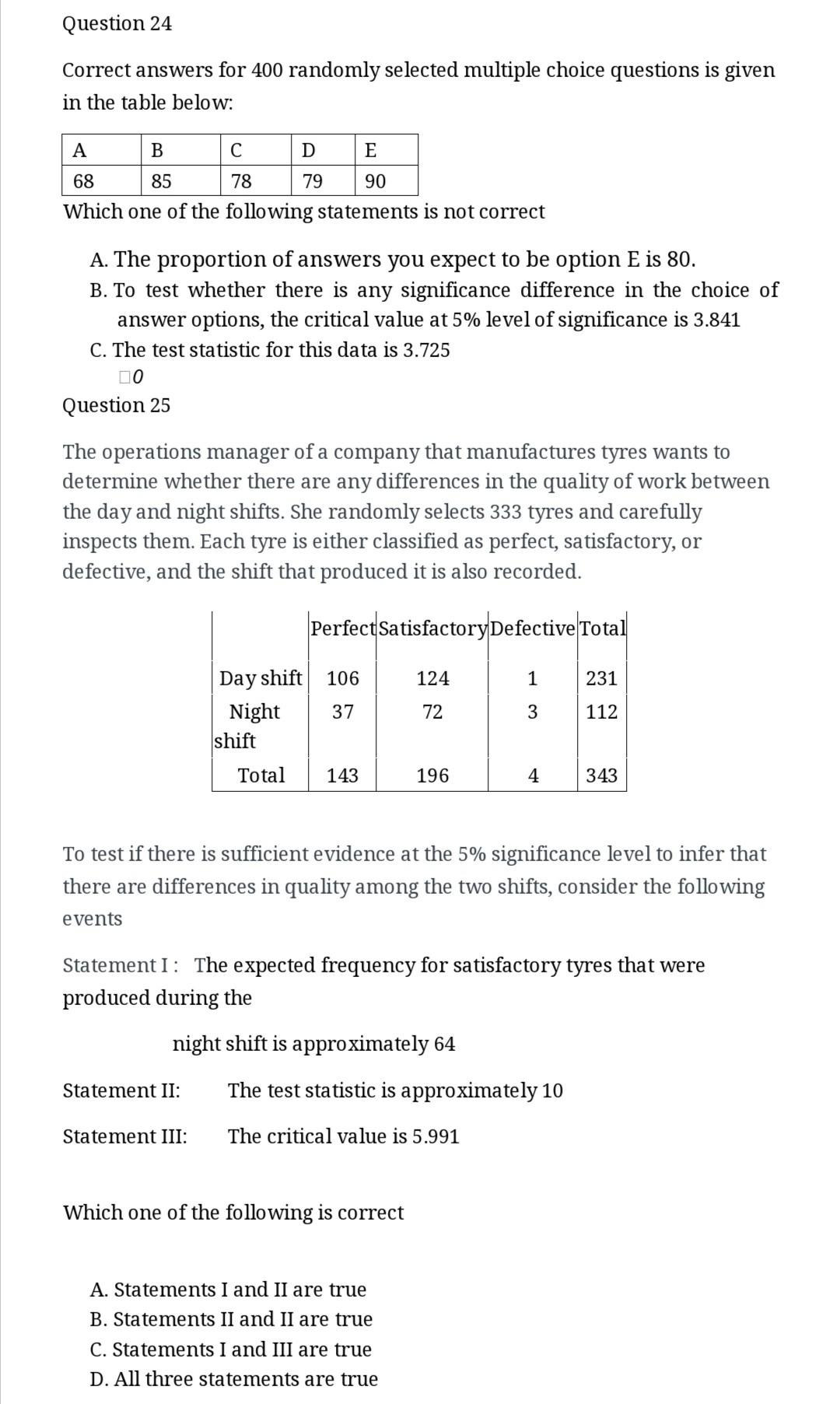 Solved Correct answers for 400 randomly selected multiple | Chegg.com