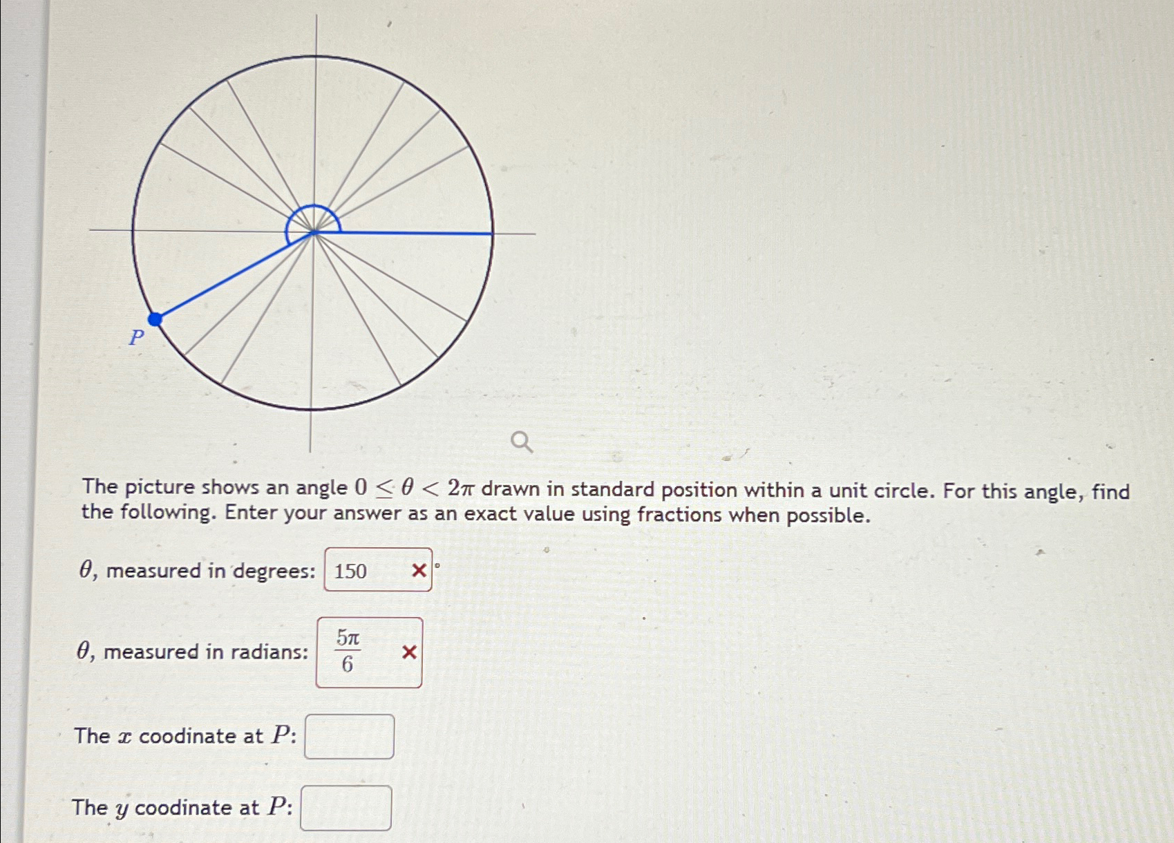 Solved The picture shows an angle 0