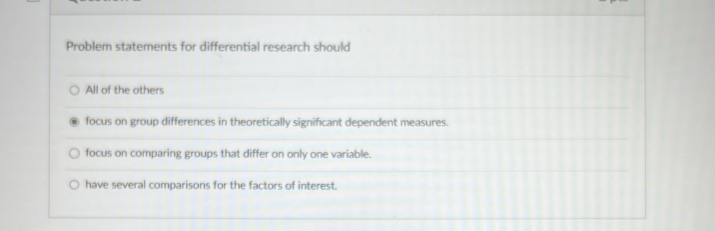 Solved Problem statements for differential research | Chegg.com