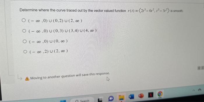 Solved Determine where the curve traced out by the vector | Chegg.com
