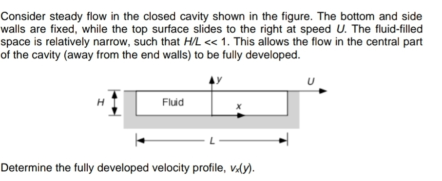 Solved Consider steady flow in the closed cavity shown in | Chegg.com