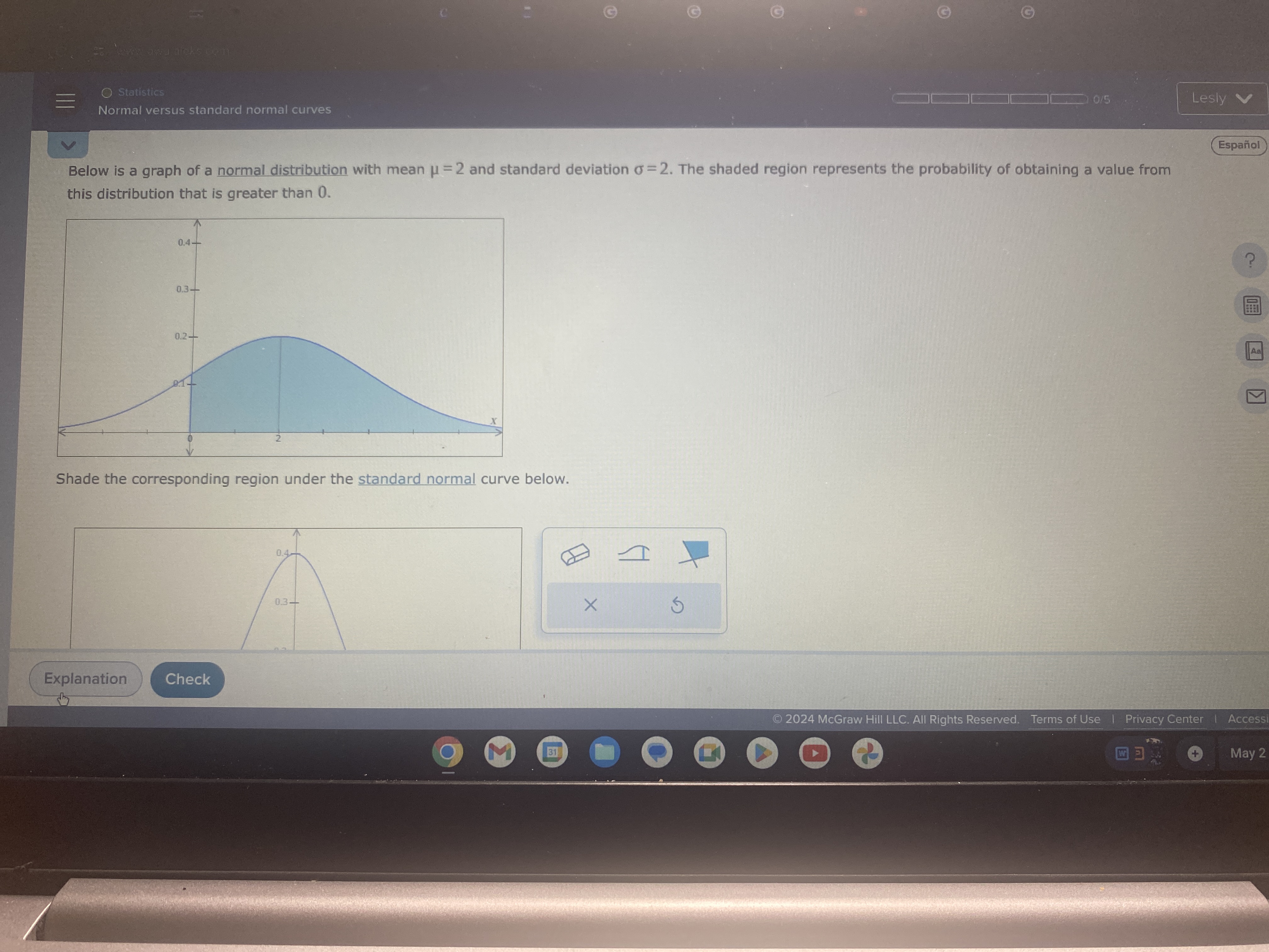 Solved Below is a graph of a normal distribution with mean | Chegg.com