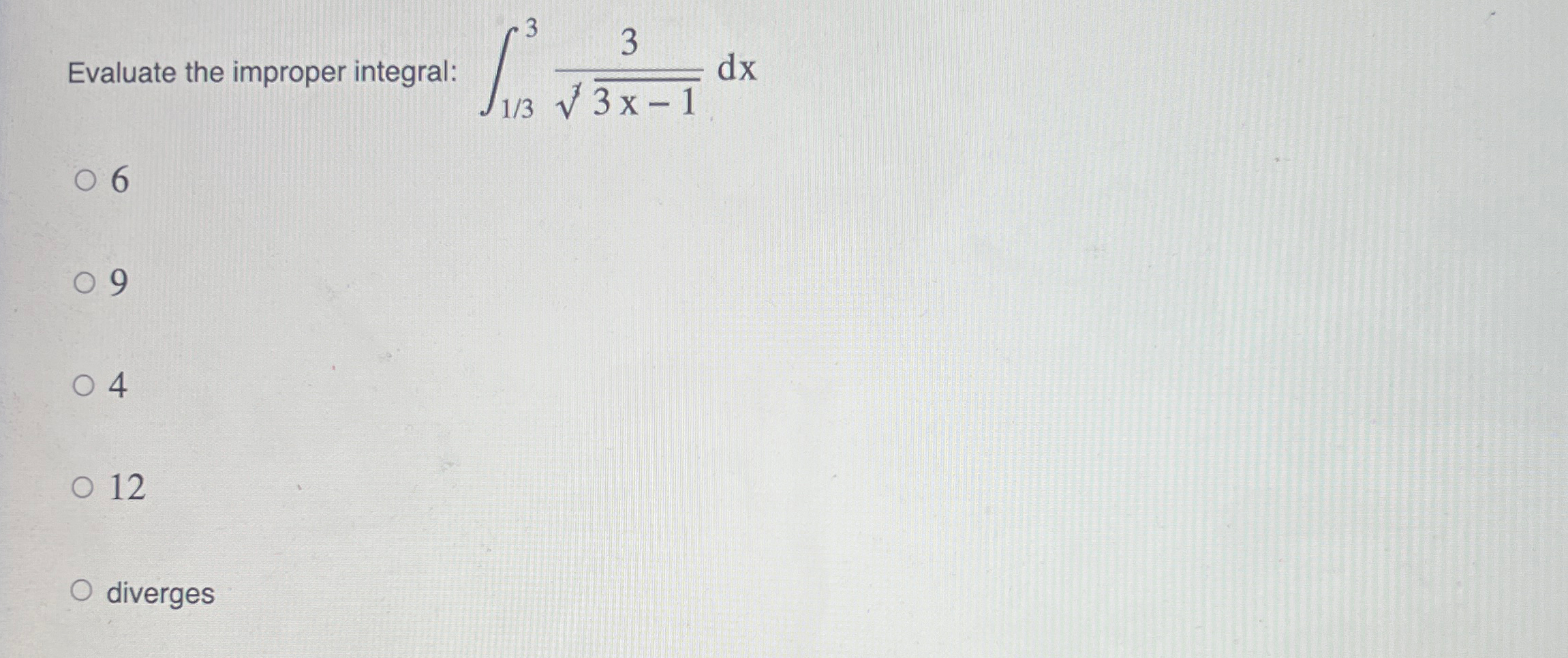 Solved Evaluate the improper integral: | Chegg.com