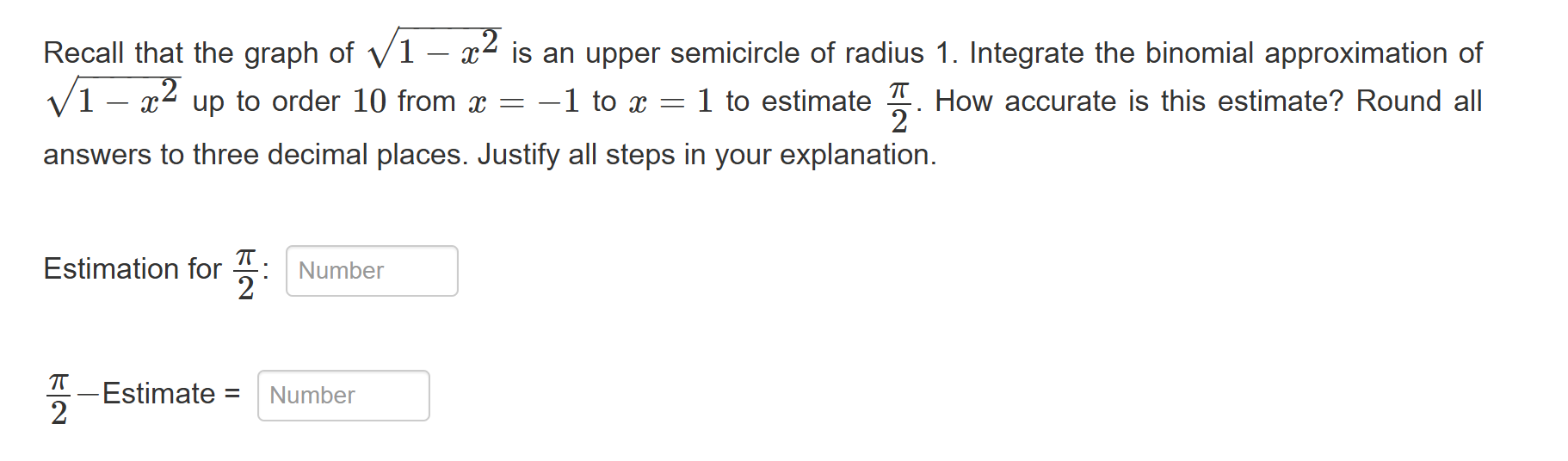 Solved Recall that the graph of 1-x22 is an ﻿upper | Chegg.com