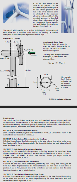Solved SECTION B, ﻿Calculation of Stress due to Axial | Chegg.com