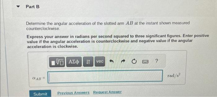 Solved The slider block C is fixed to the disk that has a | Chegg.com