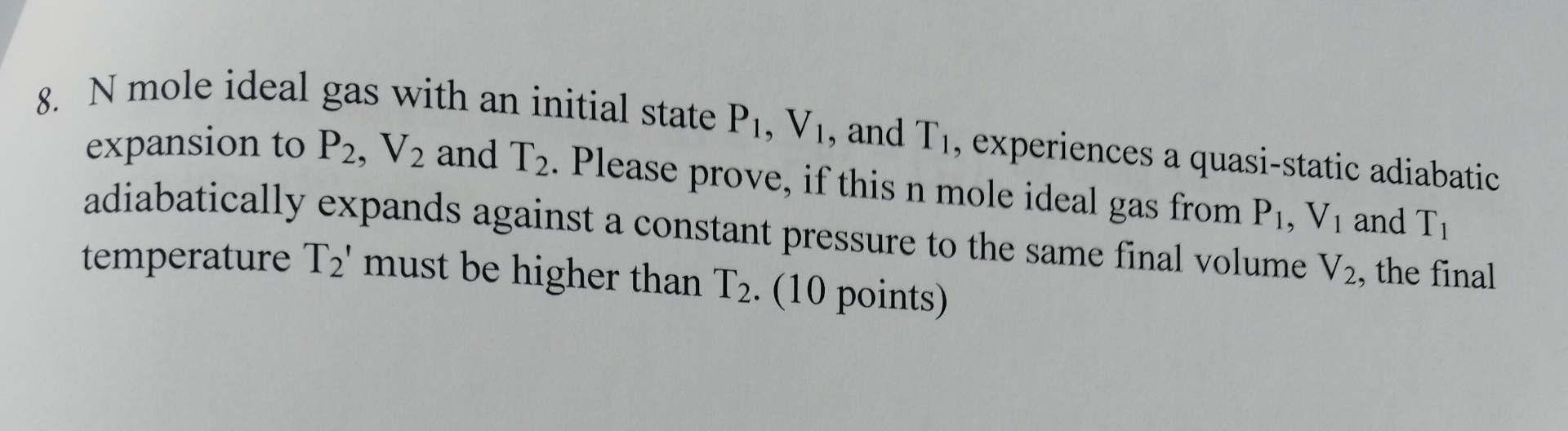 Solved N mole ideal gas with an initial state P1,V1, ﻿and | Chegg.com