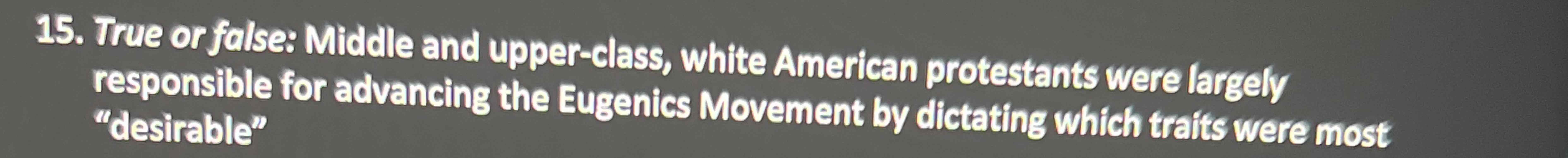 Solved True Or False Middle And Upper Class White American 6765