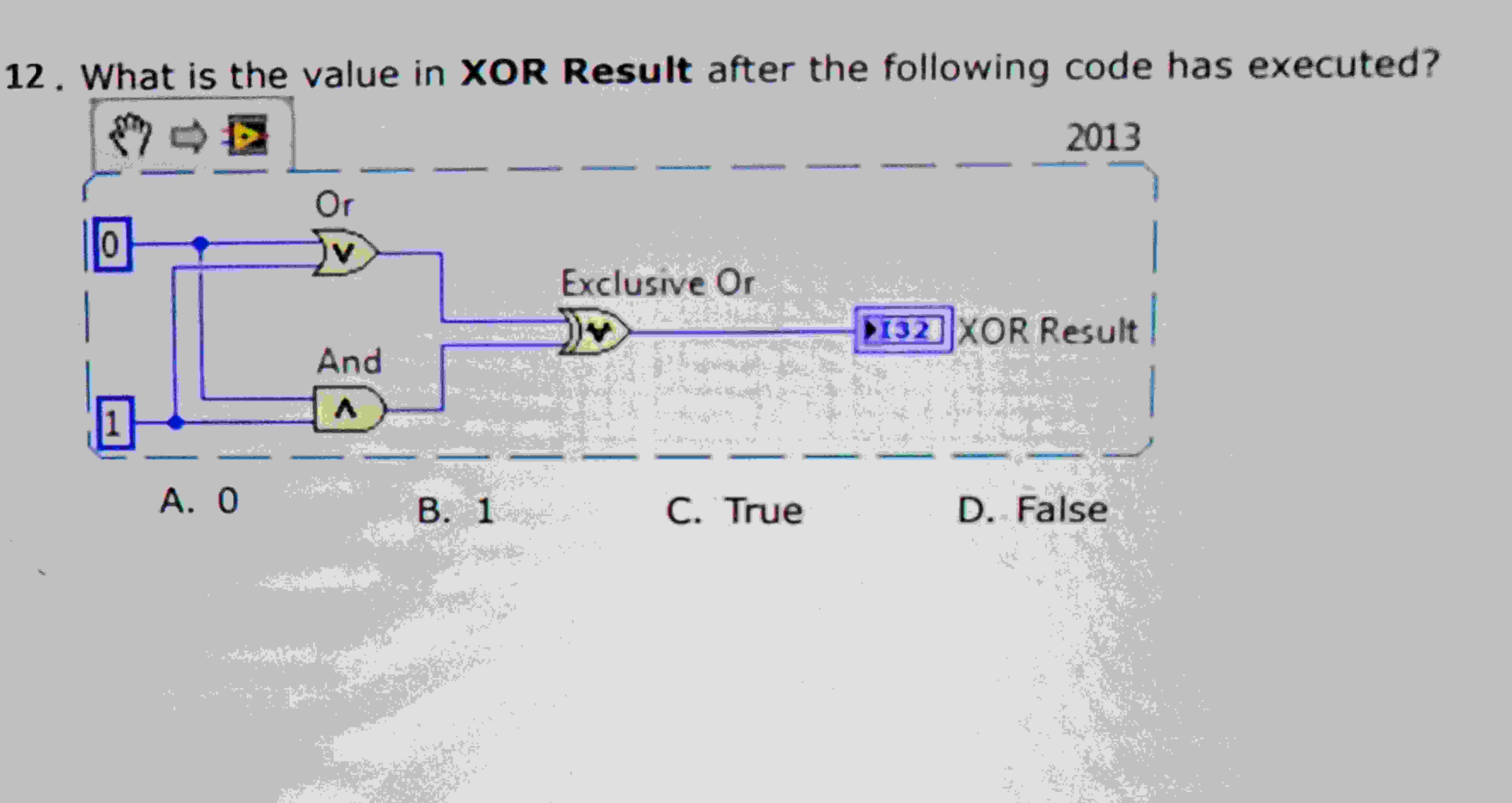 Solved What is the value in XOR Result after the following | Chegg.com