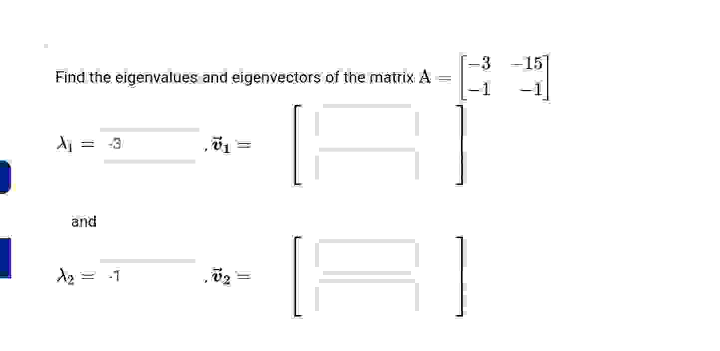 Solved Find the eigenvalues and eigenvectors of the matrix | Chegg.com