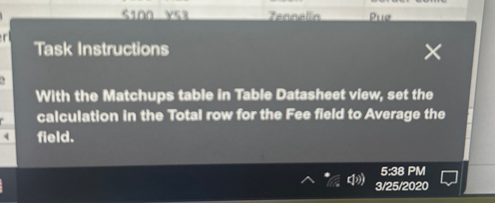 Solved Task InstructionsWith the Matchups table In Table | Chegg.com