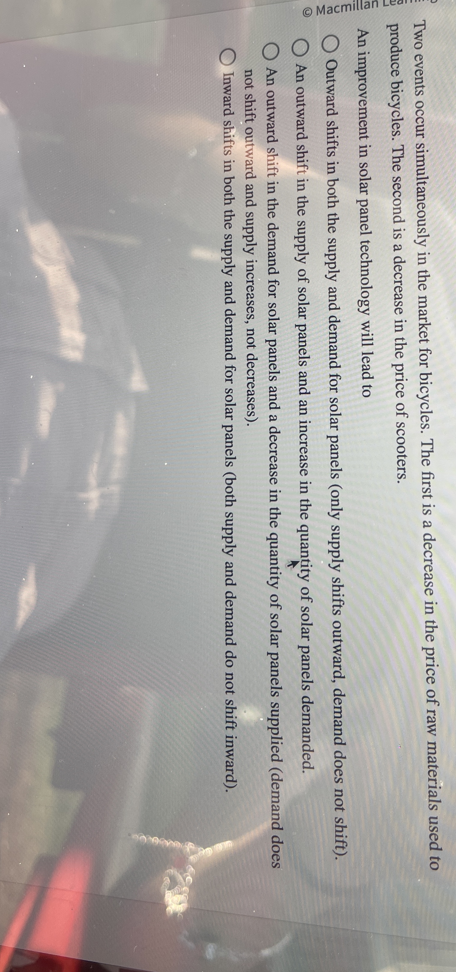 Solved Two events occur simultaneously in the market for | Chegg.com