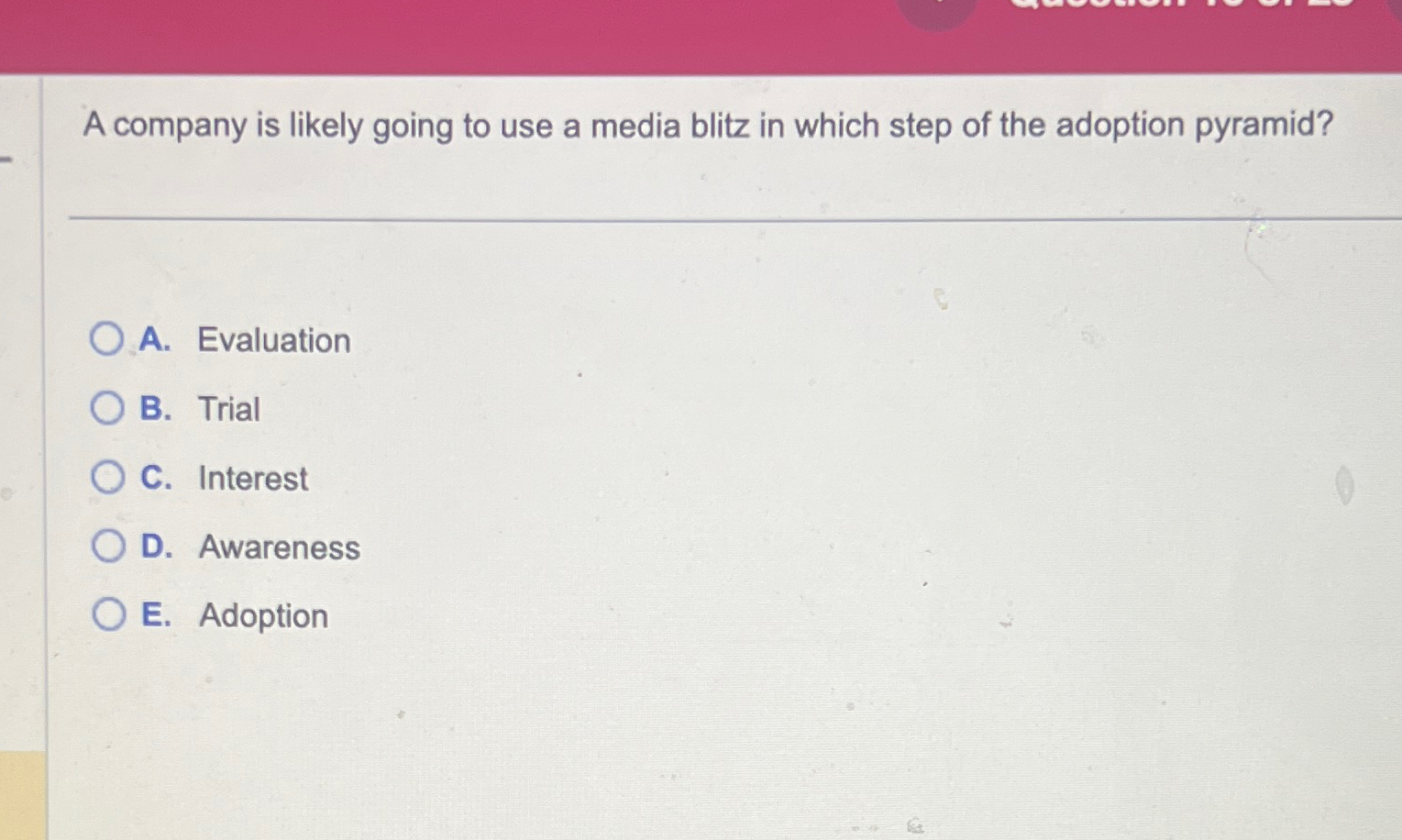 Solved A company is likely going to use a media blitz in | Chegg.com