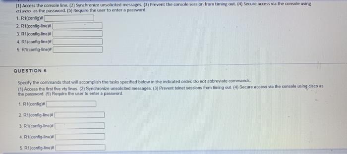 Solved Specify the commands that will accomplish the tasks | Chegg.com