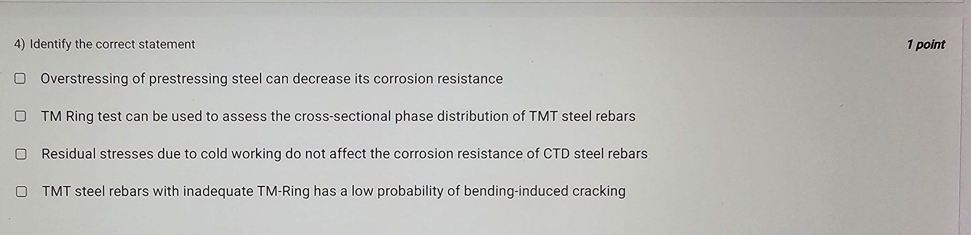 Solved Identify the correct statement:a.Overstressing of | Chegg.com
