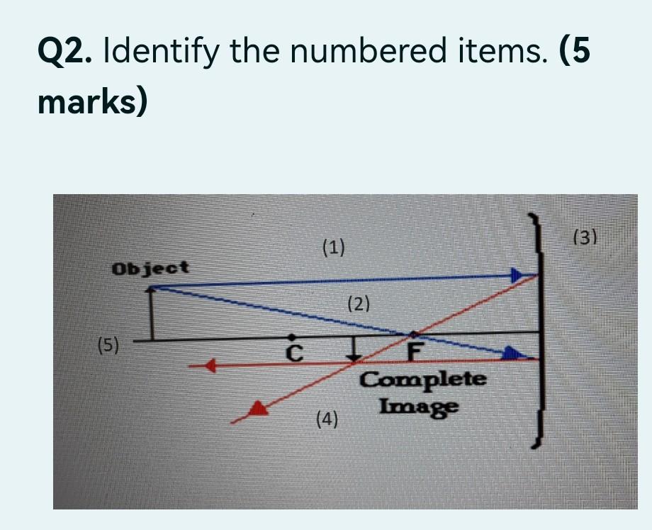 Solved Q2. Identify the numbered items. (5 marks) (3) (1) | Chegg.com