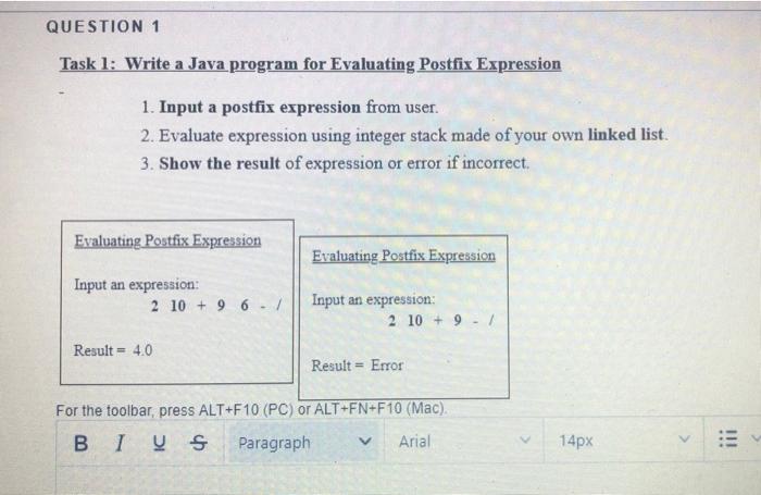 Solved QUESTION 1 Task 1: Write a Java program for | Chegg.com