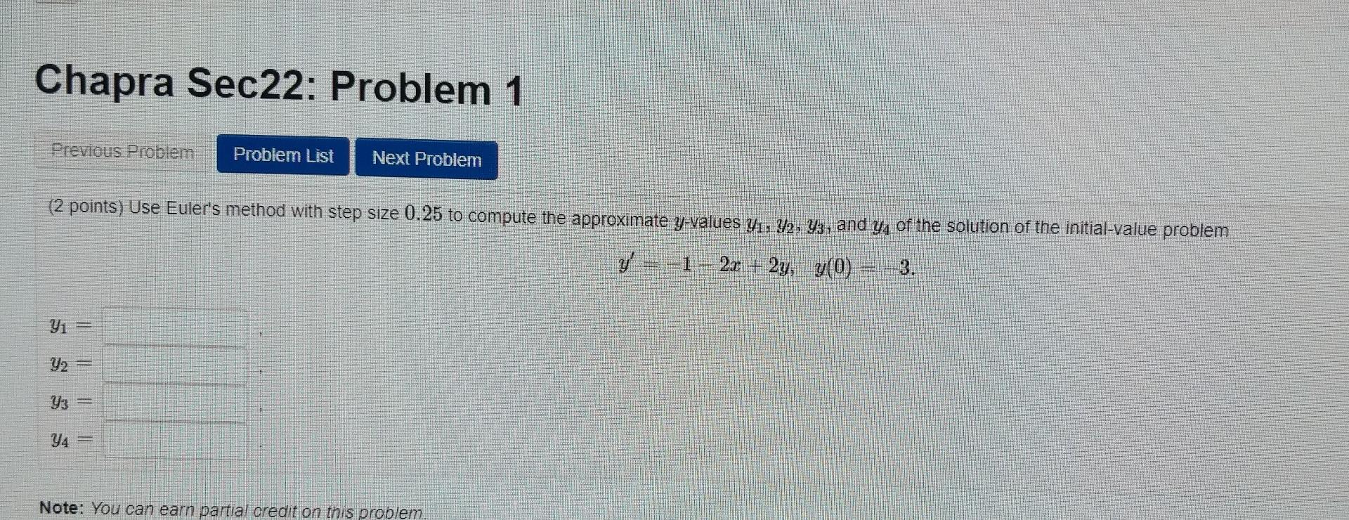 Solved Chapra Sec22: Problem 1 Previous Problem Problem List | Chegg.com