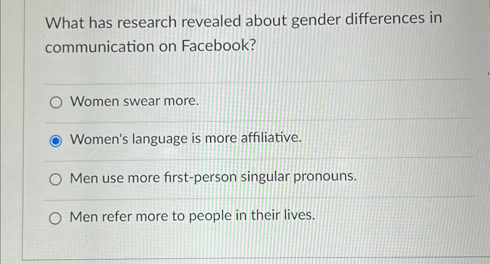 Solved What has research revealed about gender differences | Chegg.com