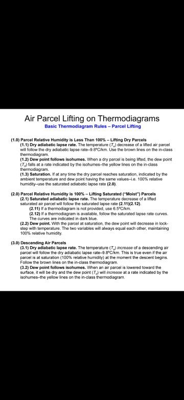 (1.0) Introduction Air parcel lifting is best learned | Chegg.com