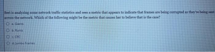 Solved Terrance is trying to troubleshoot an issue on his | Chegg.com