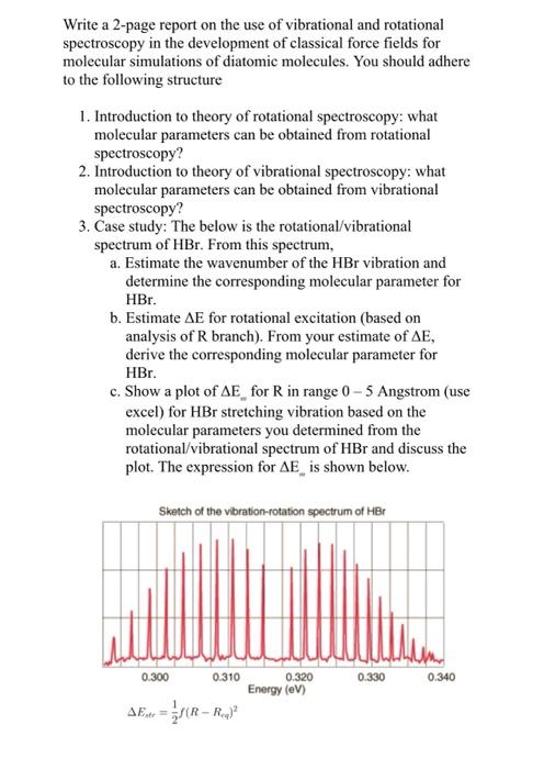Solved Write a 2-page report on the use of vibrational and | Chegg.com