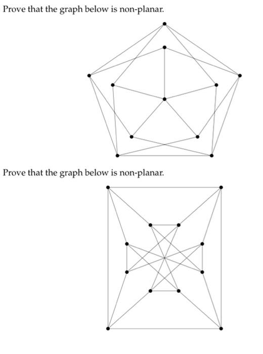 Solved Prove that the graph below is non-planar. Prove that | Chegg.com