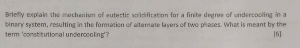 Solved Briefly explain the mechanism of eutectic | Chegg.com