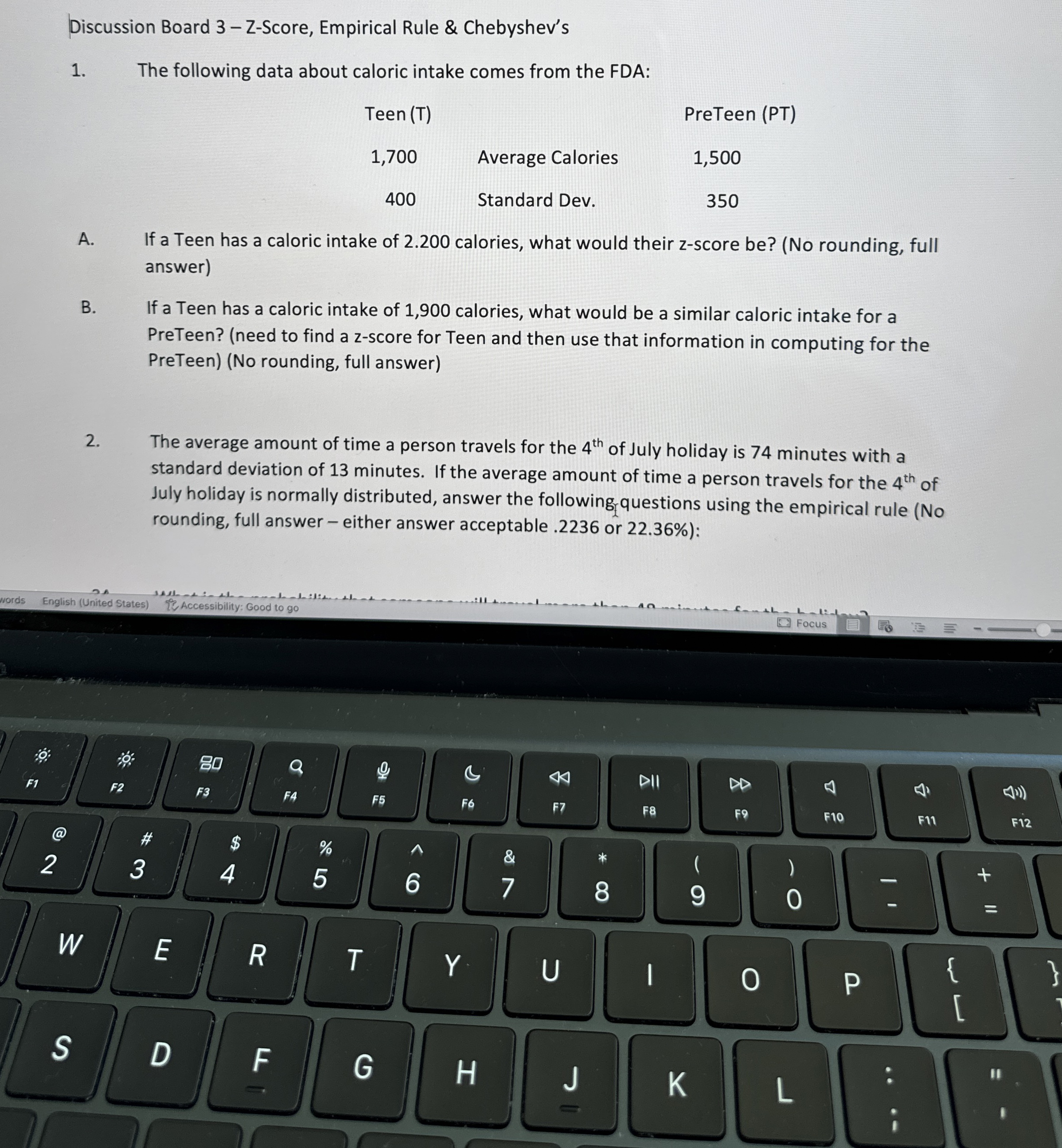 Solved Discussion Board 3-Z-Score, Empirical Rule & | Chegg.com
