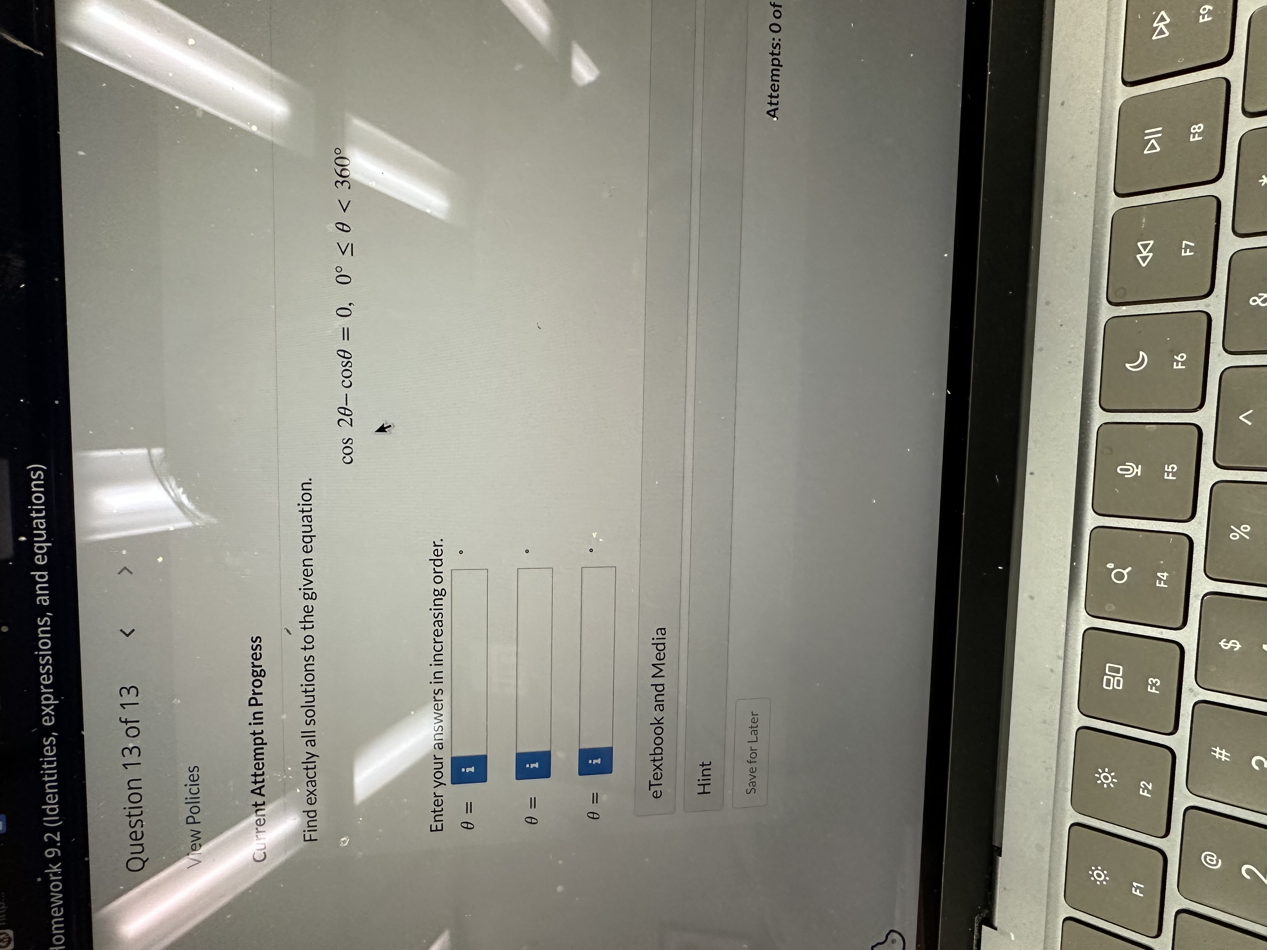 Solved Current Attempt in ProgressFind exactly all solutions | Chegg.com