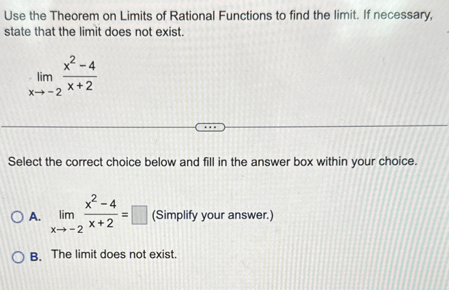 Solved Use the Theorem on Limits of Rational Functions to | Chegg.com