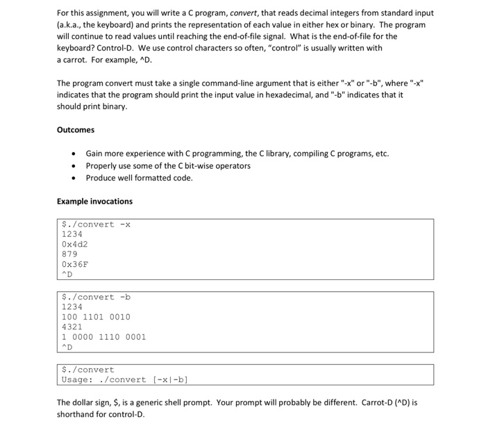 Solved For this assignment, you will write a C program, | Chegg.com