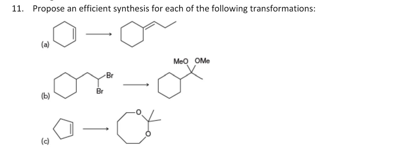 Solved Propose an efficient synthesis for each of the | Chegg.com