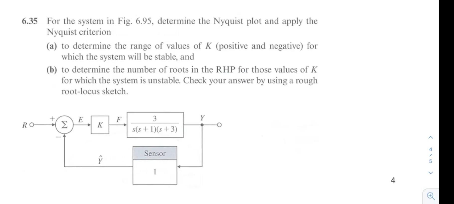 Solved 6.35 For the system in Fig. 6.95, determine the | Chegg.com