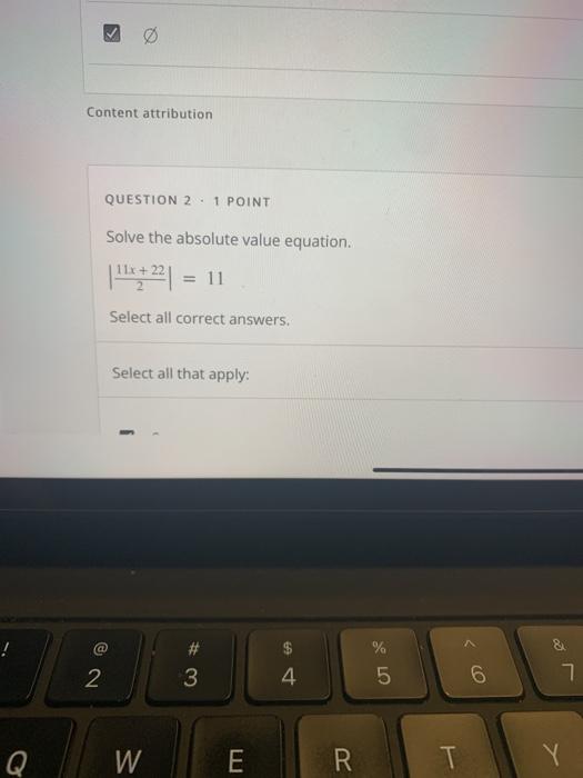 Solved Content attribution QUESTION 2.1 POINT Solve the | Chegg.com