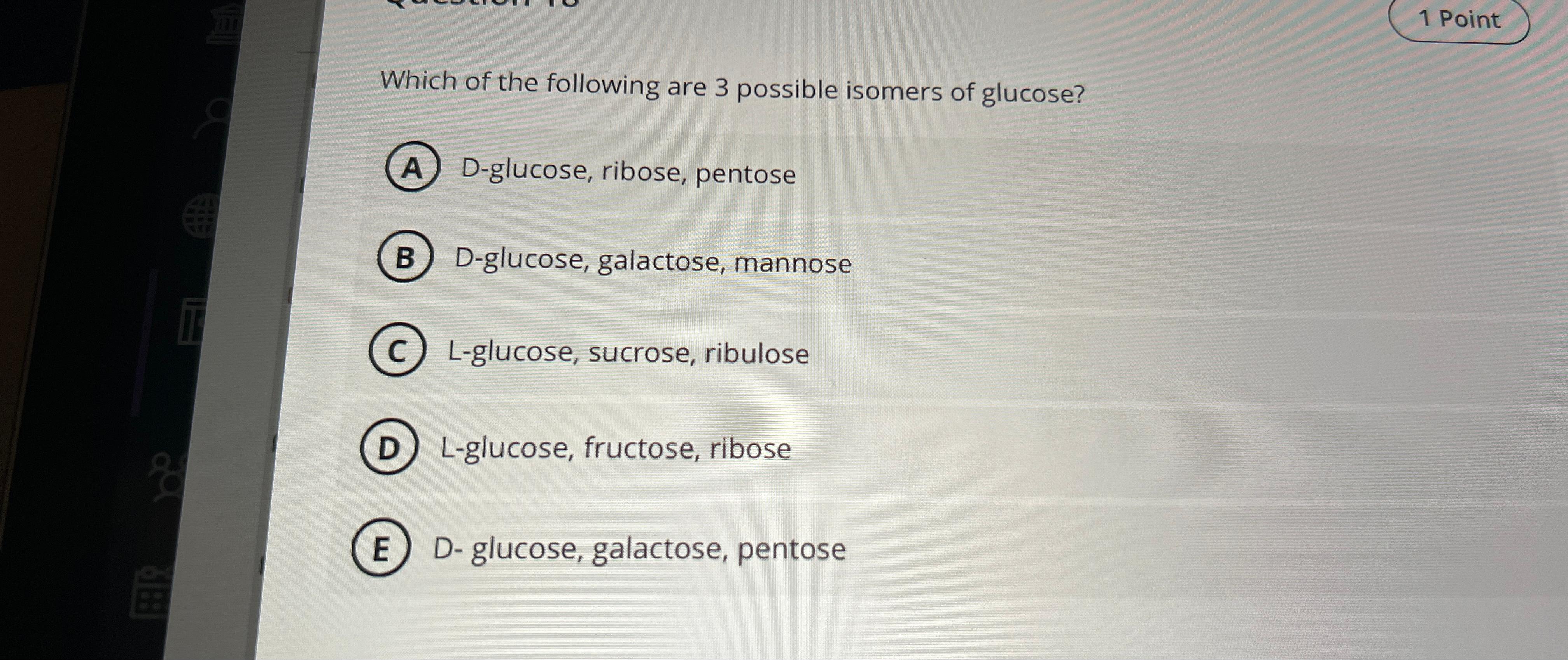 Solved 1 ﻿PointWhich of the following are 3 ﻿possible | Chegg.com