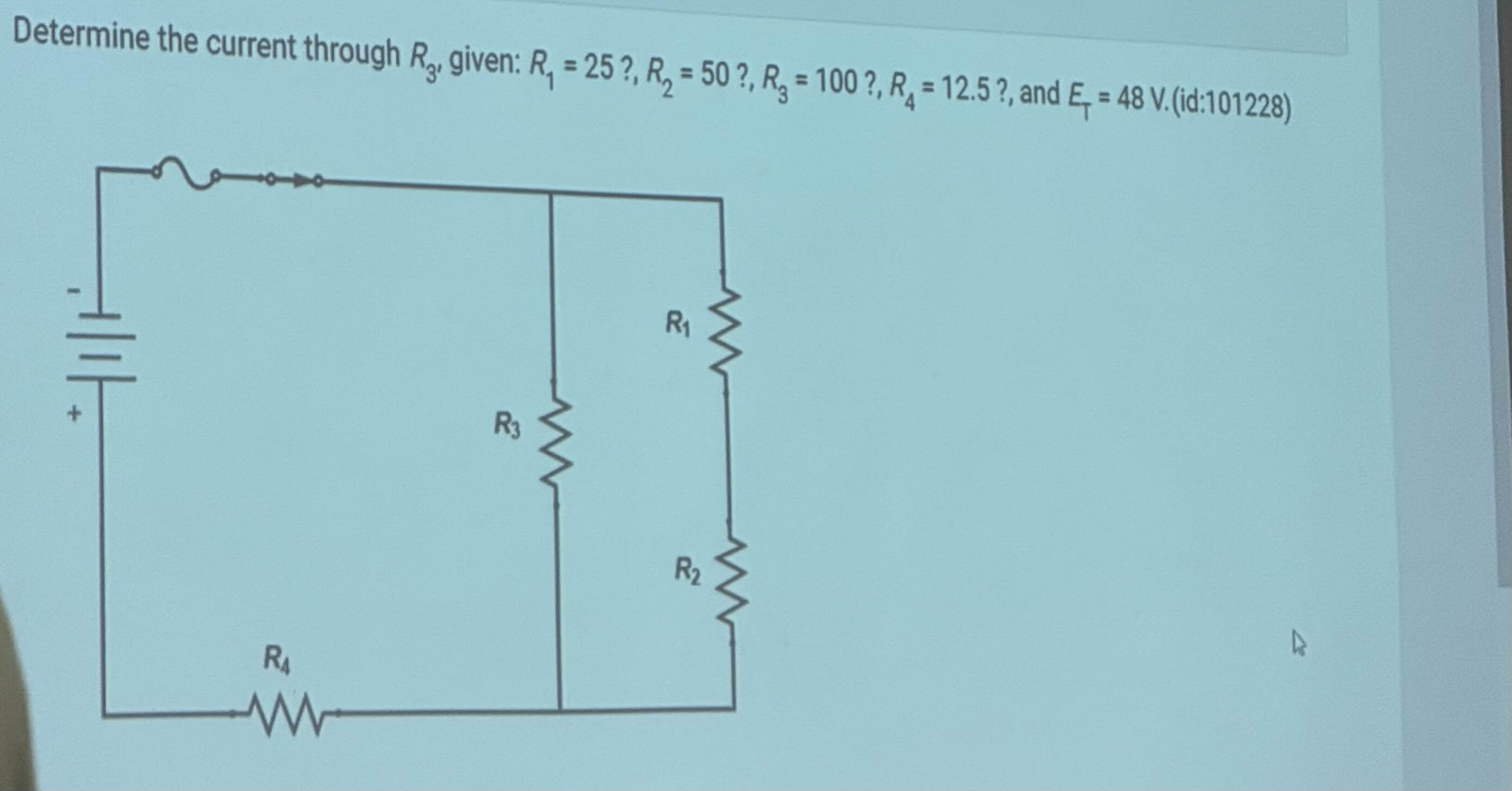 Solved Determine The Current Through R3 given