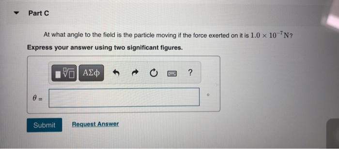 Solved A 0.40 C particle moves with a speed of 20 m/s | Chegg.com