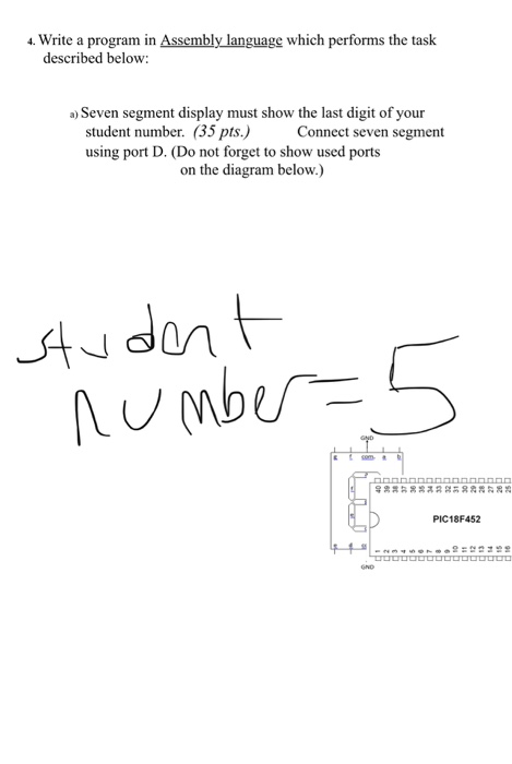 Solved 4 Write A Program In Assembly Language Which